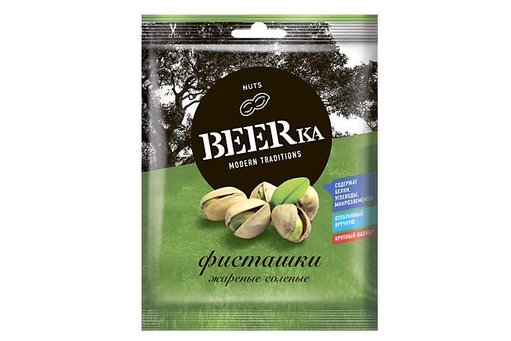 Фисташки «Beerka» жареные, солёные, 28 г – купить по приятной цене с ...