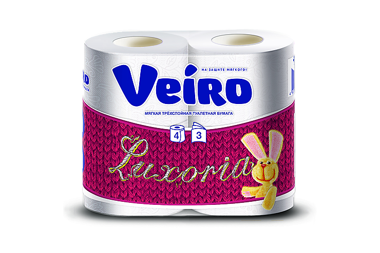 Туалетная бумага трехслойная «Veiro» LUXORIA – купить по приятной цене ...