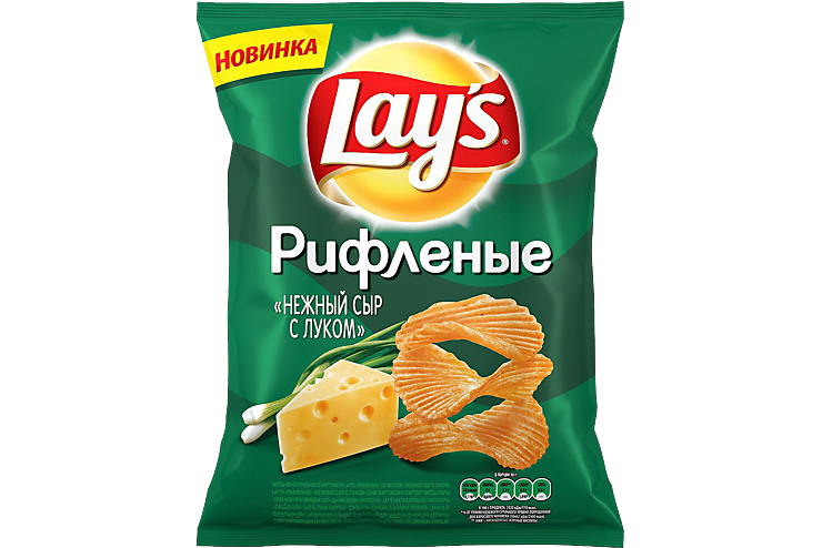 Чипсы «lays рифленые Нежный сыр с луком 80 г купить по приятной