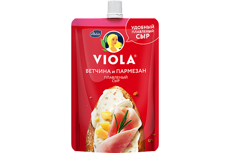 Сыр плавленный 45% «Viola» ветчина и пармезан, 180 г – купить по ...