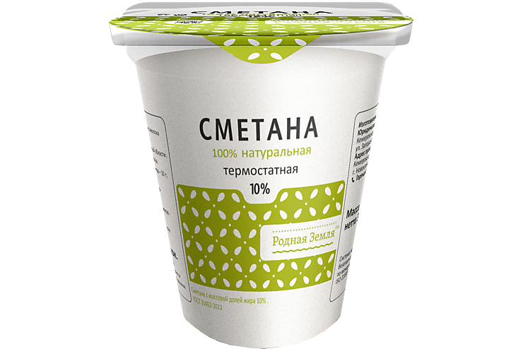 Сметана 10% «Родная земля» термостатная, 300 г – купить по приятной ...