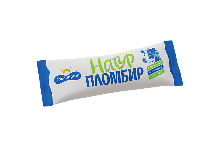 Мороженое «ООО ФМ "Гроспирон"» Натур Пломбир, 420 г – купить по ...
