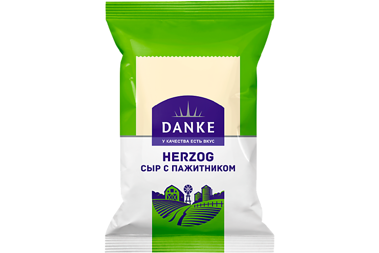 Сыр 45% «Danke» Герцог, с пажитником, 180 г – купить по приятной цене с ...