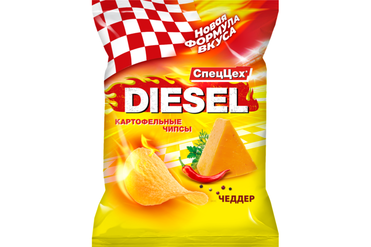 Чипсы «Turbo Diesel» со вкусом чеддер, 40 г – купить по приятной цене с ...