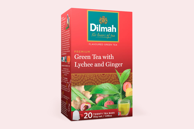 Чай зеленый «Dilmah» Имбирь и личи, 20 пакетиков, 30 г – купить по ...