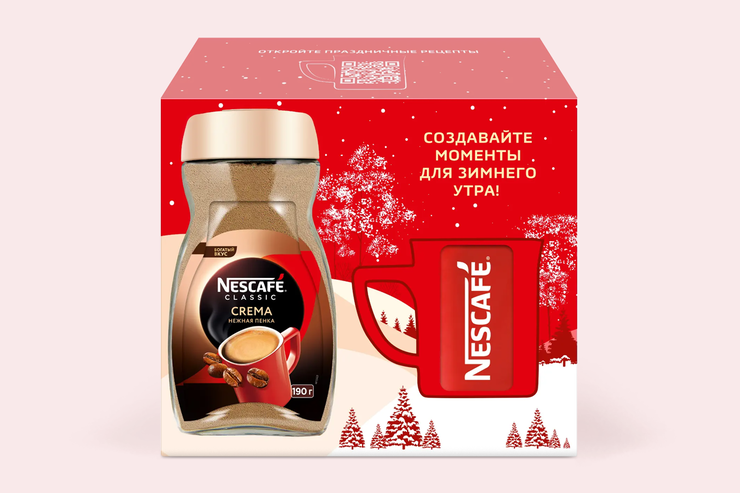Кофе растворимый «Nescafe Classic» Crema в наборе с кружкой, 190 г ...