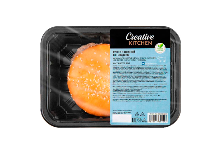 Бургер «Creative Kitchen» с котлетой из говядины, 170 г – купить по ...
