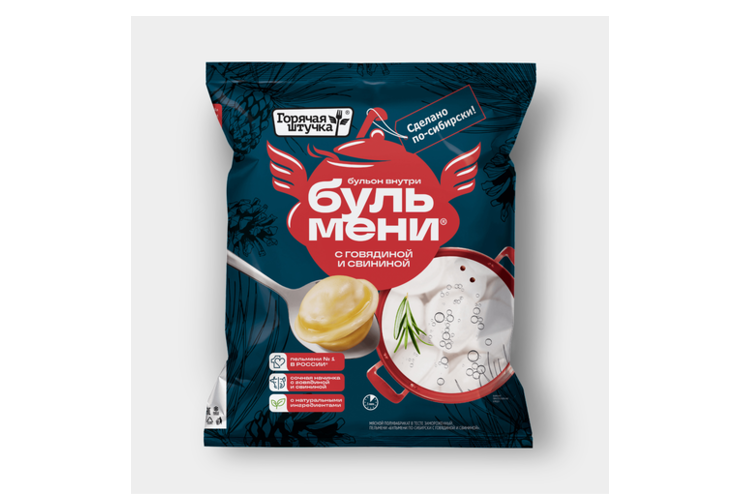 Пельмени «Горячая штучка» Бульмени с говядиной и свининой, 800 г ...