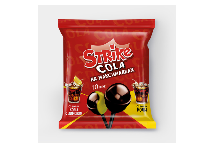 Карамель на палочке «Strike» «Cola на максималках», 113 г – купить по ...