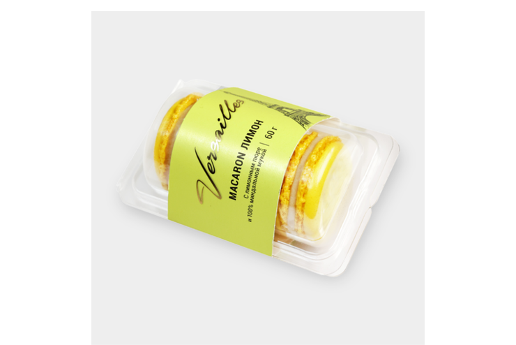 Пирожное миндальное Macaron Лимон, 60 г – купить по приятной цене с ...