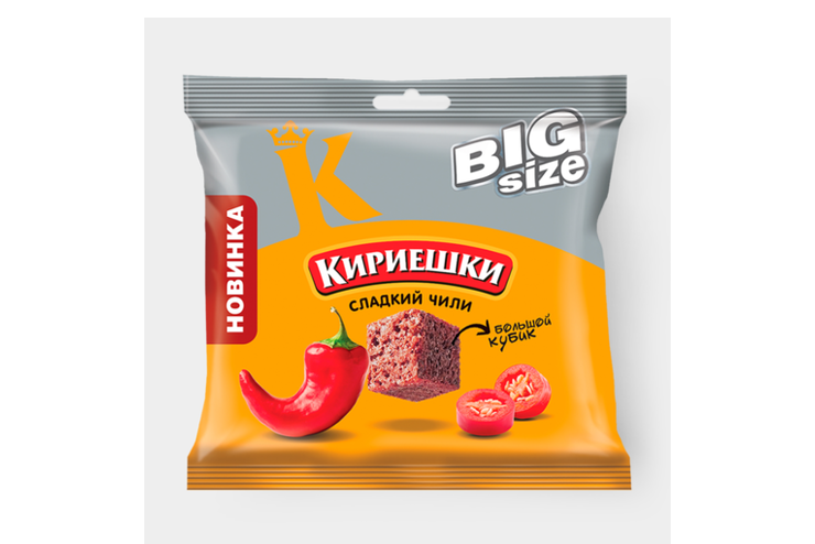 Сухарики «Кириешки Big Size» «Сладкий чили», 80 г – купить по приятной ...