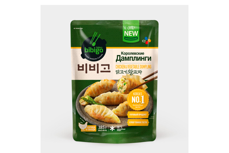 Дамплинги «Bibigo» Королевские с курицей, 385 г – купить по приятной цене с доставкой на дом в ...