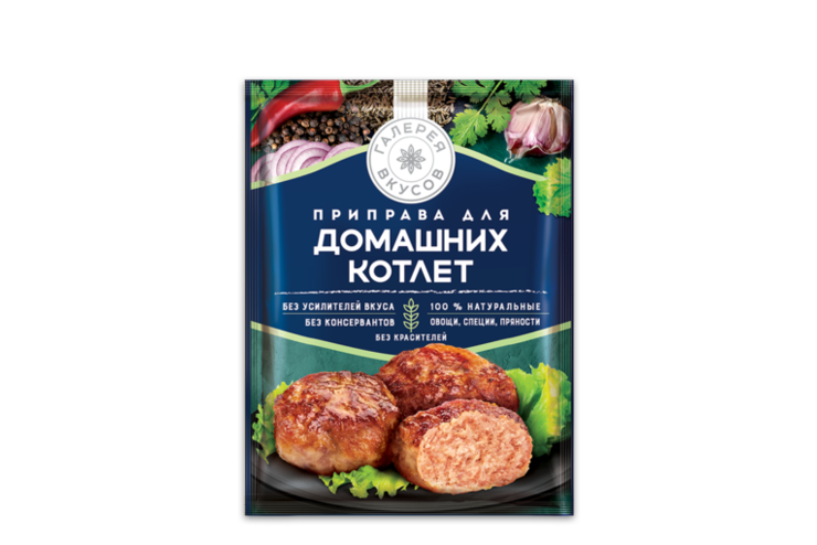 Приправа «Галерея вкусов» для домашних котлет, 44 г – купить по ...