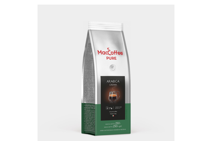 Кофе молотый «MacCoffee» Arabica Crema, 250 г – купить по приятной цене ...