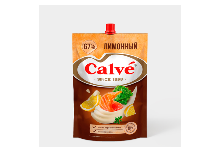 Майонез «Calve» Лимонный, 700 г – купить по приятной цене с доставкой на дом в интернет-магазине ...