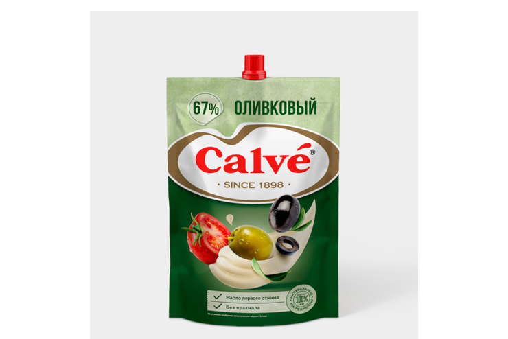 Майонез «Calve» Оливковый, 700 г – купить по приятной цене с доставкой на дом в интернет ...