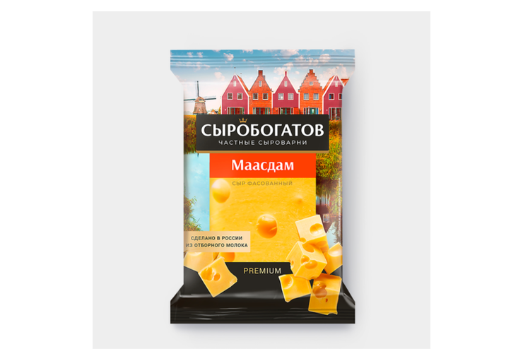 Сыр 45% «Сыробогатов» Маасдам, 180 г – купить по приятной цене с ...
