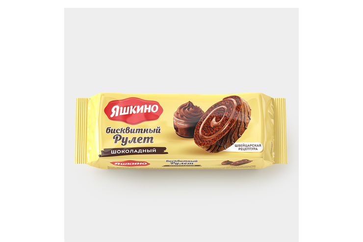 Рулет «Яшкино» бисквитный шоколадный, 200 г – купить по приятной цене с ...