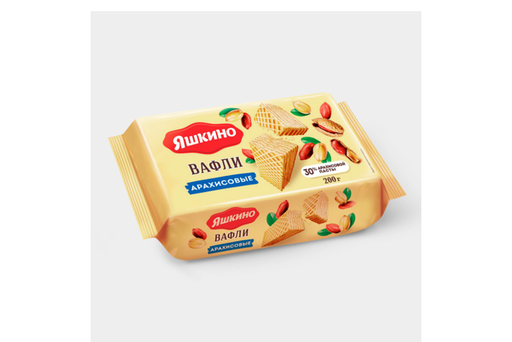 Вафли «Яшкино» арахисовые, 200 г – купить по приятной цене с доставкой ...