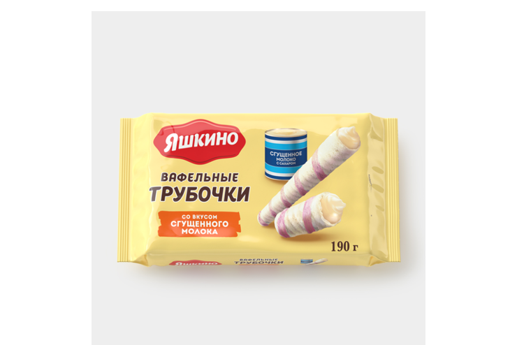 Трубочки вафельные «Яшкино» со вкусом сгущенки, 190 г – купить по ...