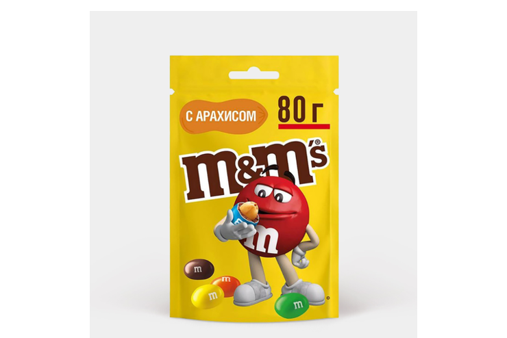 Драже «M&M's» с арахисом, 80 г – купить по приятной цене с доставкой на ...