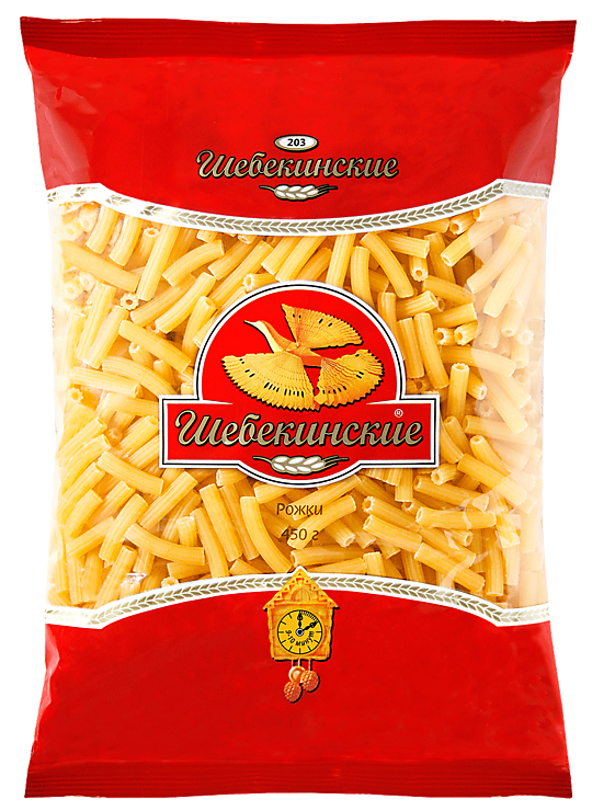 Макаронные изделия «Шебекинские» Рожки №203, 450 г – купить по приятной ...
