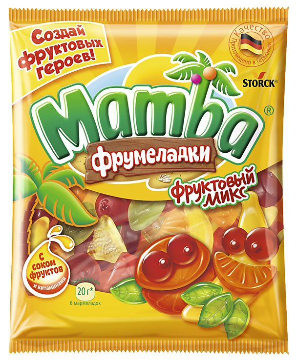 Жевательный мармелад «Mamba» Фруктовый микс, 72 г – купить по приятной ...