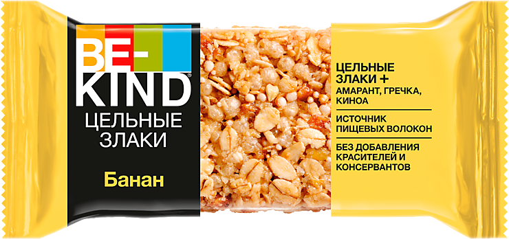 Злаковый батончик «BE-KIND» Банан, 30 г – купить по приятной цене с ...