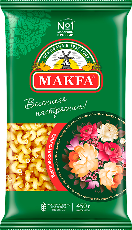 Макароны «Makfa» Витки, 450 г – купить по приятной цене с доставкой на ...