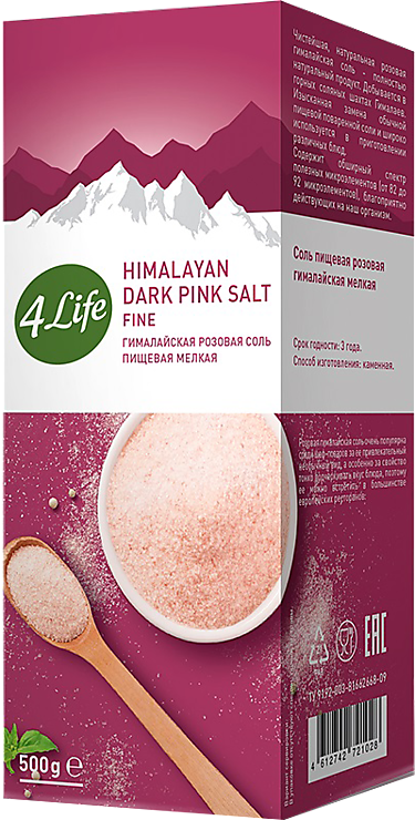 Гималайская соль «4LIFE» розовая мелкая, 500 г – купить по приятной ...