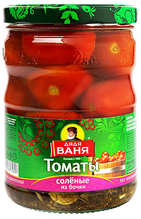 Томаты «Дядя Ваня» Соленые из бочки, 950 г – купить по приятной цене с ...