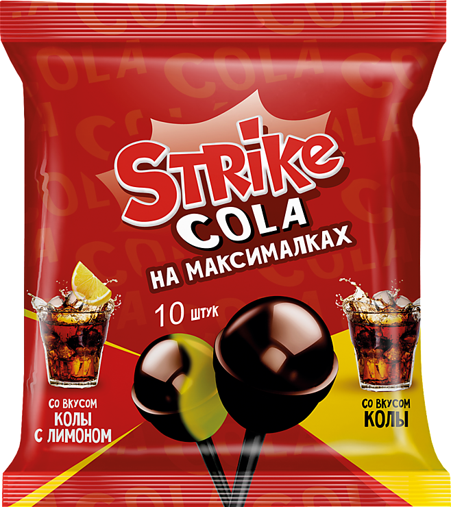 Карамель на палочке «Strike» «Cola на максималках», 113 г – купить по ...
