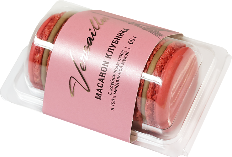 Пирожное миндальное Macaron Клубника, 60 г – купить по приятной цене с ...