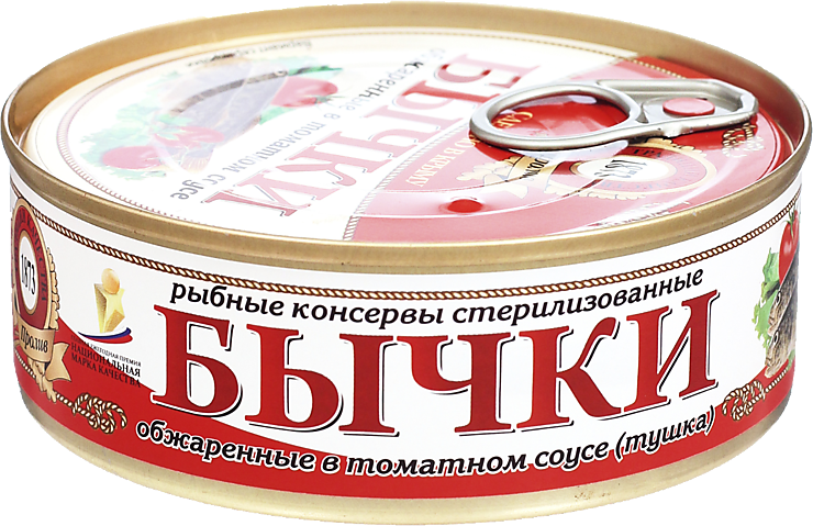 Бычки «Пролив» обжаренные в томатном соусе, 240 г – купить по приятной ...