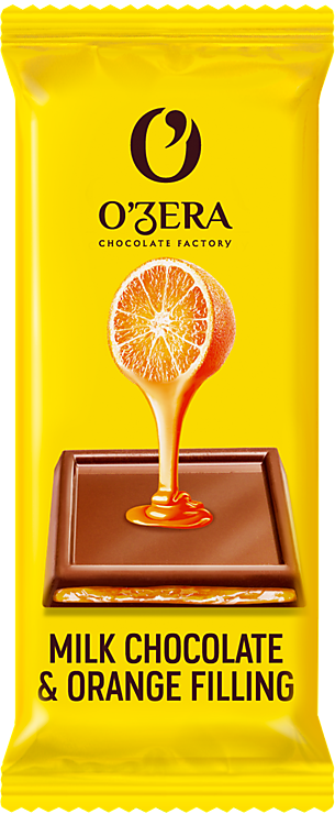 Тонкий шоколад «O'Zera» Milk & Orange filling, 24 г – купить по ...