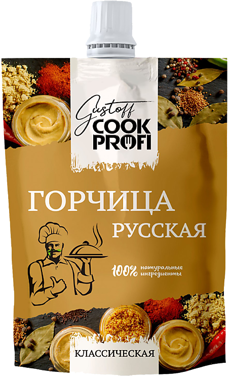 Горчица «Gustoff COOK PROFI» Русская, 150 г – купить по приятной цене с ...