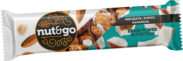 Миндальный батончик «Nut N Go» с кокосом и карамелью, 36 г – купить по приятной цене с доставкой ...