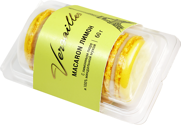 Пирожное миндальное Macaron Лимон, 60 г – купить по приятной цене с ...