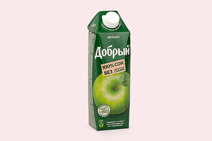 Сок яблочный «Добрый», 1 л – купить по приятной цене с доставкой на дом ...