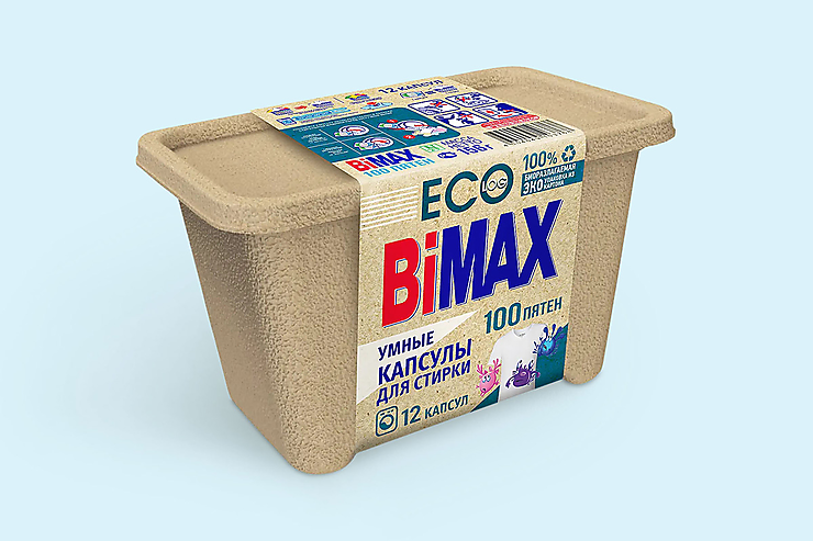 Капсулы для стирки «Bimax» 100 пятен, 12 шт – купить по приятной цене с доставкой на дом в ...