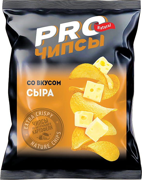 Чипсы «PRO-Чипсы» натуральные картофельные со вкусом сыра, 60 г ...