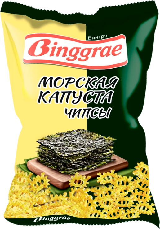 Чипсы «Binggrae» «Морская капуста», 65 г – купить по приятной цене с ...