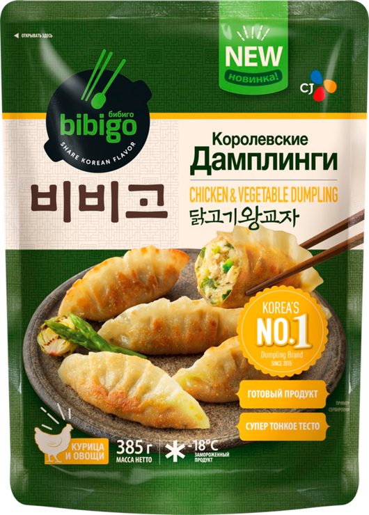 Дамплинги «Bibigo» Королевские с курицей, 385 г – купить по приятной цене с доставкой на дом в ...