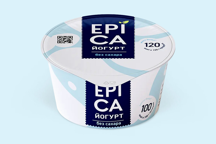 Йогурт 6% «Epica» Натуральный, 130 г – купить по приятной цене с ...