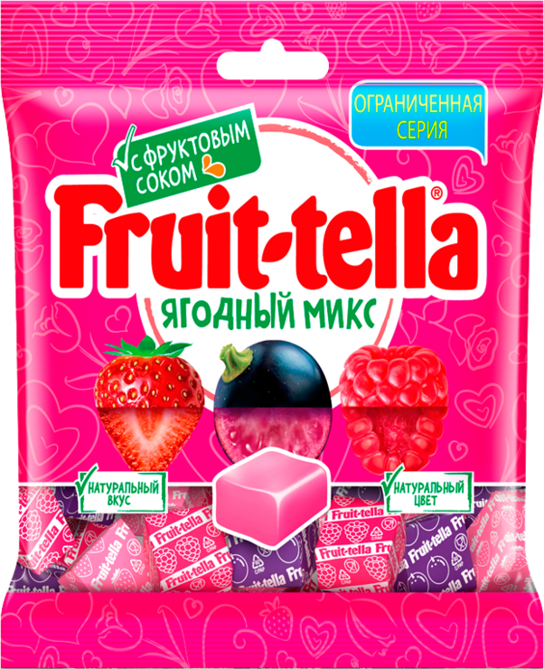 Жевательные конфеты «Fruittella» Ягодный микс, 70 г – купить по ...