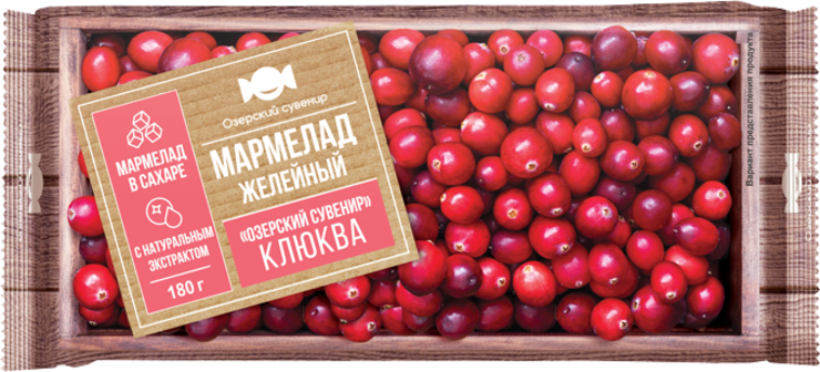 Мармелад желейный «Озерский сувенир» Клюква, 180 г – купить по приятной ...