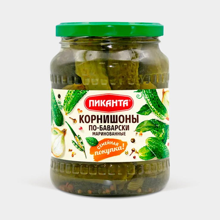 Корнишоны «Пиканта» «По-Баварски», 700 г – купить по приятной цене с ...