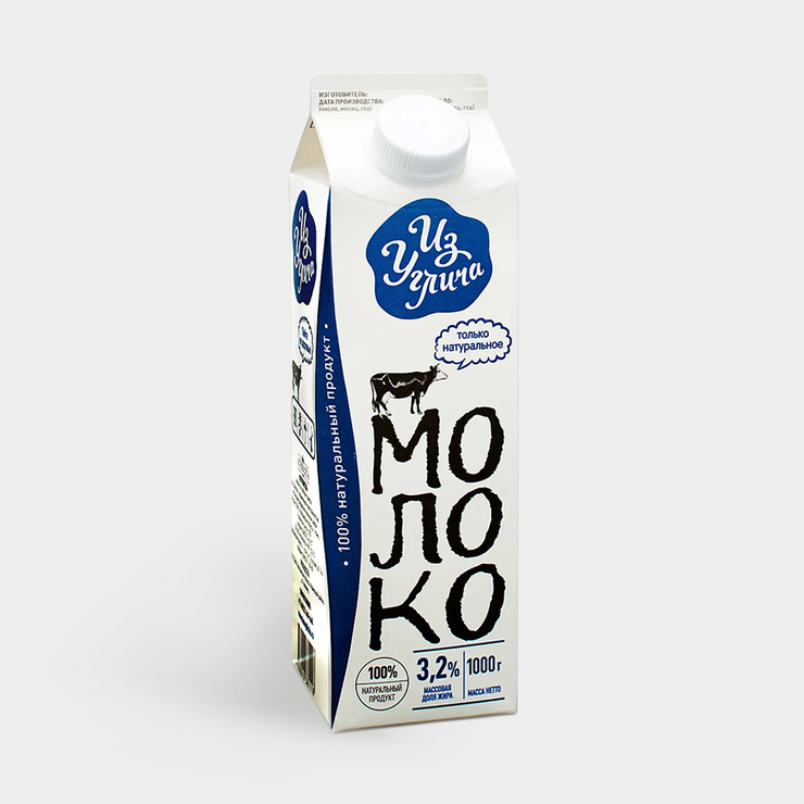 Молоко 3.2% «Из Углича», 1 кг – купить по приятной цене с доставкой на ...