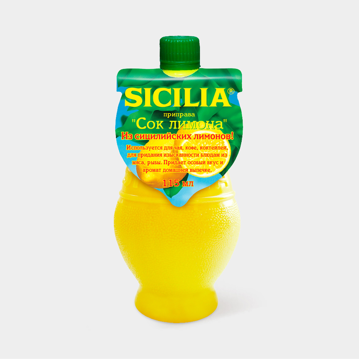 Приправа «Sicilia» Сок лимона, 115 мл – купить по приятной цене с ...