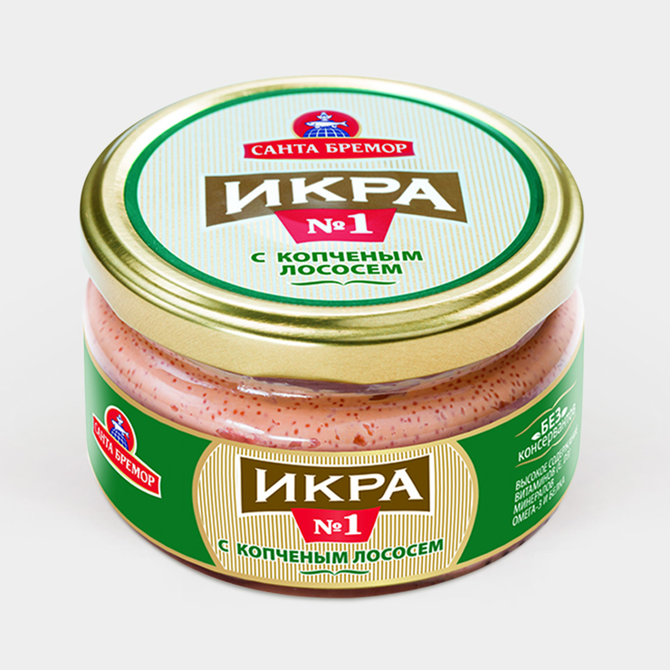 Икра мойвы «Санта Бремор» с копченым лососем, 180 г – купить по ...